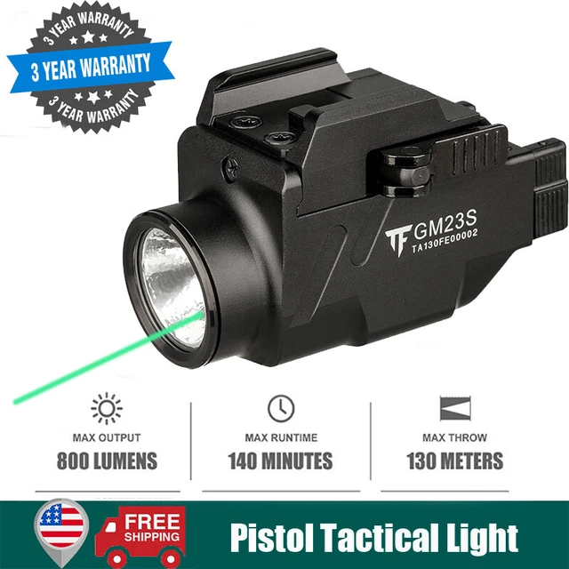 TAKTISCHE GRÜN LASERSICHT 20 mm LED Taschenlampe Combo für Pistole ...