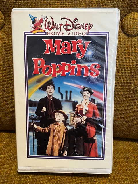 VINTAGE WALT DISNEY Home Video Mary Poppins VHS Video Cassette RARE 80s ...