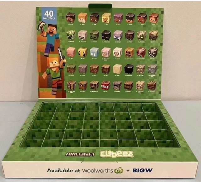 AUSTRALIA 2025 WOOLWORTHS Big W Minecraft Cubeez Collector Empty Album ...