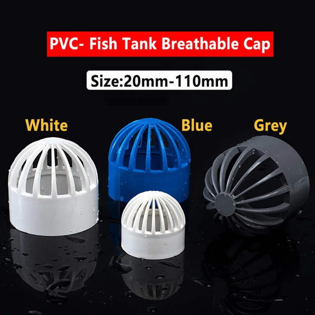 PVC FISH TANK Aquarium Pond Pool Pipe End Water Filter Cap Terminal ...