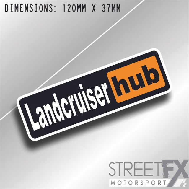 LANDCRUISER HUB STICKER Decal 4x4 4WD Camping Caravan Trade Aussie ...