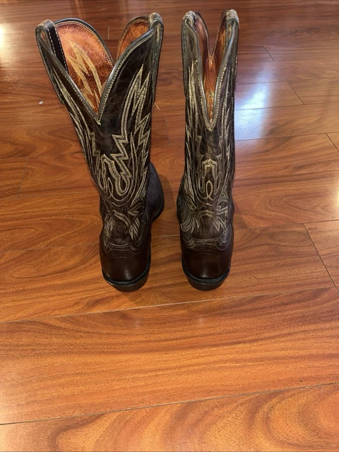 1883 LUCCHESE CORBIN Mad Dog Goat Leather Chocolate Western Cowboy ...