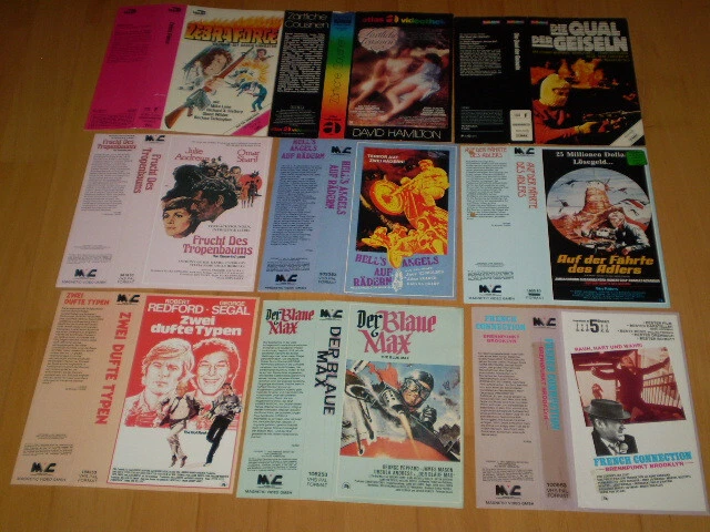 VHS-RARITÄTEN: 9 X Glasbox-Cover - Atlas, Arena, Magnetic Fox, PolyGram ...