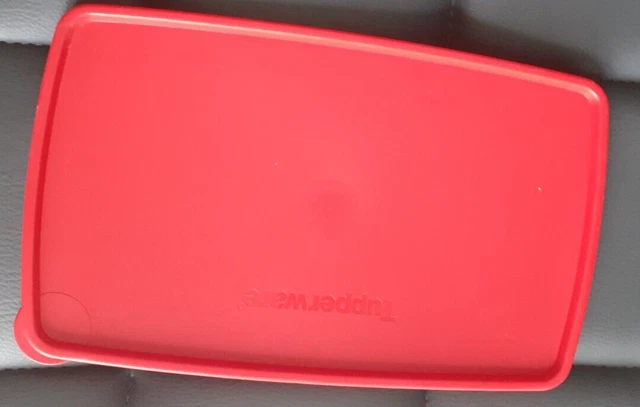 COUVERCLE TUPPERWARE RECTANGULAIRE rouge *pièce détaché EUR 2,00 ...