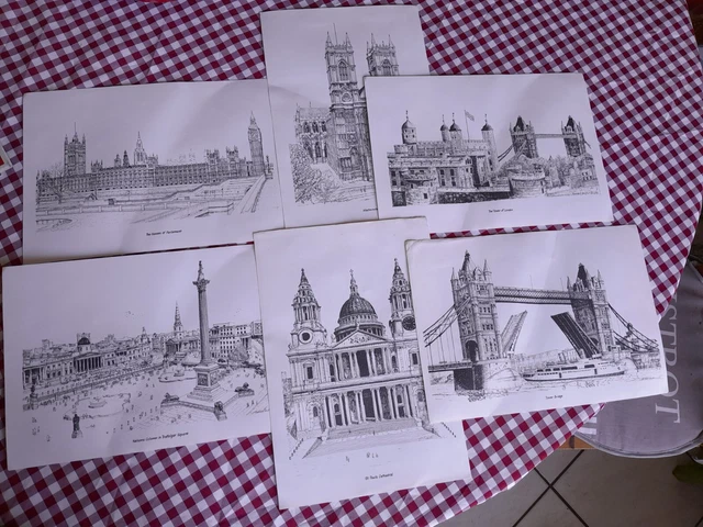 LOT 6 LITHOGRAPHIES de Bernard Smith Noir et Blanc EUR 25,00 - PicClick FR