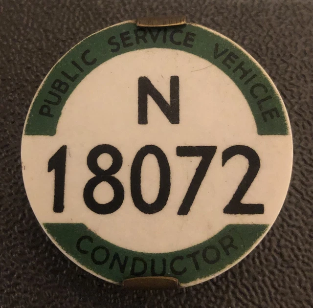 PUBLIC SERVICE VEHICLE PSV Bus Conductor badge,London Transport.WWII £ ...