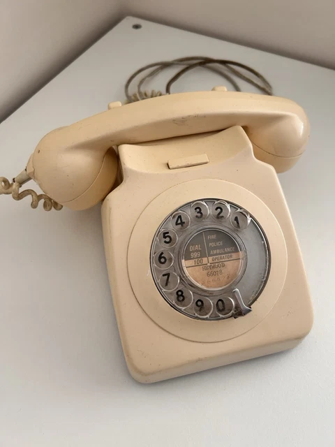 VINTAGE ROTARY DIAL Telephone Ivory Circa 1970s Working, Upstyle £21.52 ...