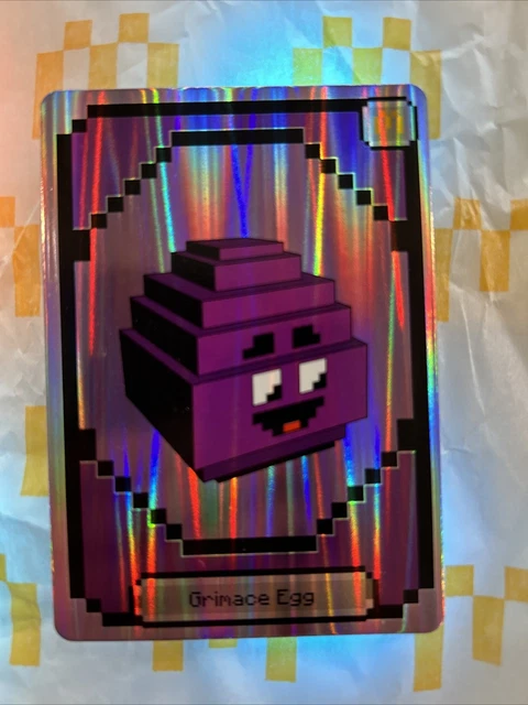 2025 A MINECRAFT Movie McDonald’s Grimace Egg Card With Unused Code ...