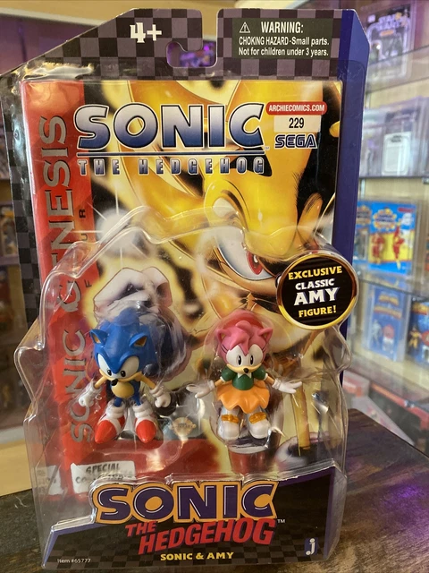 SONIC THE HEDGEHOG Comic Series Sonic and Amy Action Figure 2-Pack EUR ...