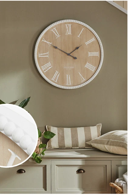 NEXT NATURAL WOOD Effect Tahlia Wall Clock - 76cm - New £69.99 ...