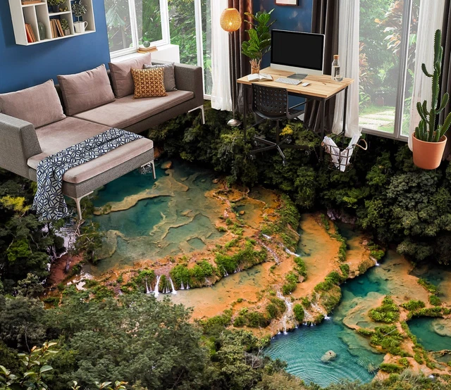 3D SOOTHING RIVER O4479 Floor WallPaper Murals Wall Print Decal 5D Romy ...