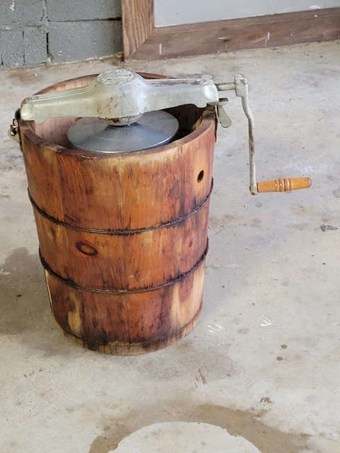 ANTIQUE WHITE MOUNTAIN Freeze Hand Crank Ice Cream Maker £94.36 ...