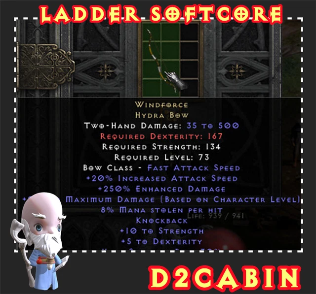 DIABLO 2 SC💥LADDER💥WINDFORCE Hydra Bow💥PC/SWITCH/PS £3.43 - PicClick UK