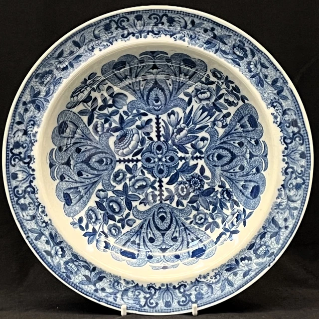 Antique Regency Spode Pearlware Flower Cross Soup Plate C1815 39 00