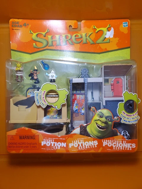 SHREK 2 SECRET Potion Lab Playset with Mini Puss’N Boot~Shrek~Lab Elf ...