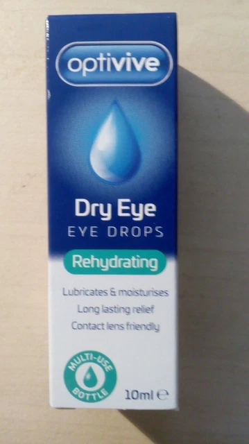 OPTIVIVE DRY EYE Rehydrating Eye Drops Suitable for contact lenses. £3. ...