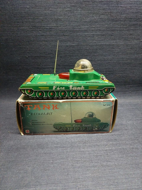 VINTAGE SPARKLING FIRE Tank Friction Toy, MF 956, China 1970's with Box ...