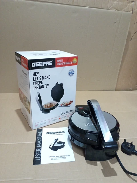 GEEPAS MEXICAN STYLE Tortilla Press Roti/Chapati Maker Tortillas Tacos ...