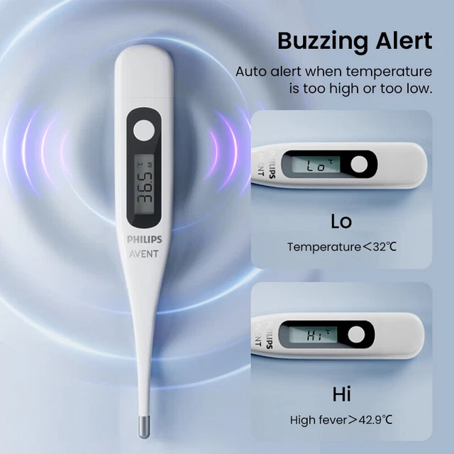 PHILIPS THERMOMETER CHILDREN'S Electronic Thermometer Oral Axillary ...