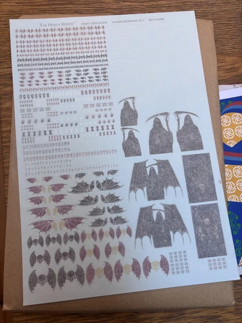 FORGEWORLD NIGHT LORDS Legion Transfer Sheet Decals HORUS HERESY ...
