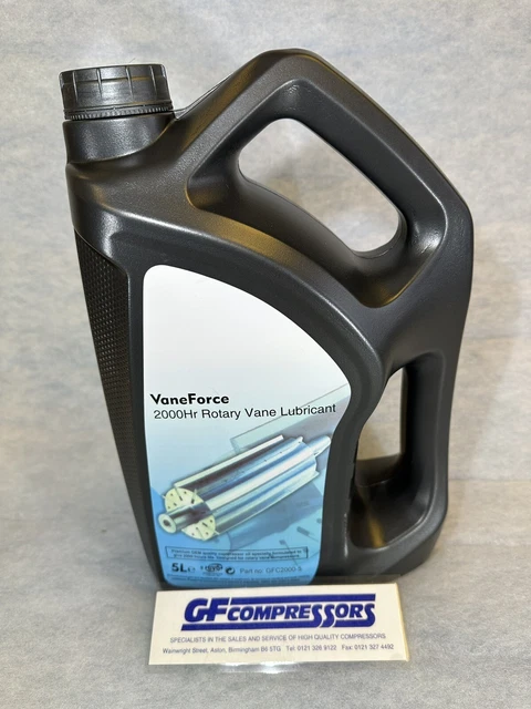 COMPRESSOR OIL, VANE-FORCE 2000Hr (5Ltrs) FOR HYDROVANE COMPRESSORS £34 ...