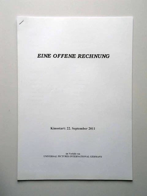 EINE OFFENE RECHNUNG - Helen Mirren - Sam Worthingon - Presseheft EUR ...