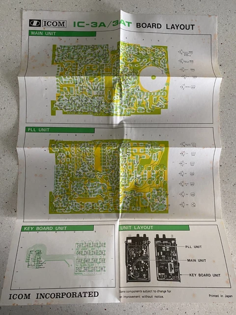 ICOM IC-3A/3AT BOARD Layout $10.00 - PicClick