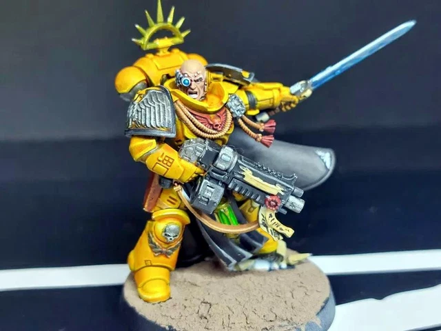 BUILT PAINTED CAPTAIN Dravastis Fane Imperial Fists Army Figure ...