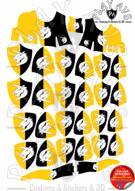 PLAYMOBIL STICKERS CABALLERO Medieval - Stickers knight - Autocollant ...