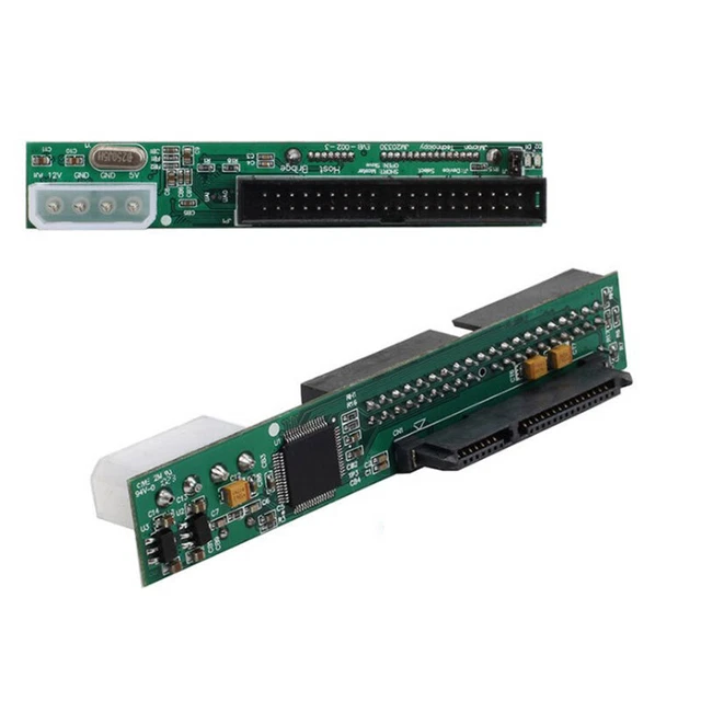 SATA SSD HDD female hard drive to ide 3.5" 40 pin male converter card ...