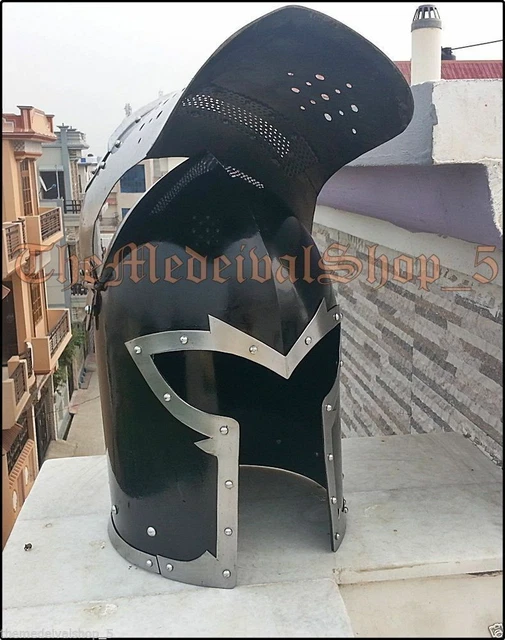 MEDIEVAL BARBUTA HELMET Knights Templar Crusader Armor SCA LARP ...