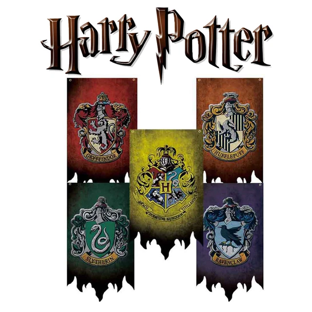HARRY POTTER MAGIC Four Hogwarts Colleges Pattern House Banner Flag ...