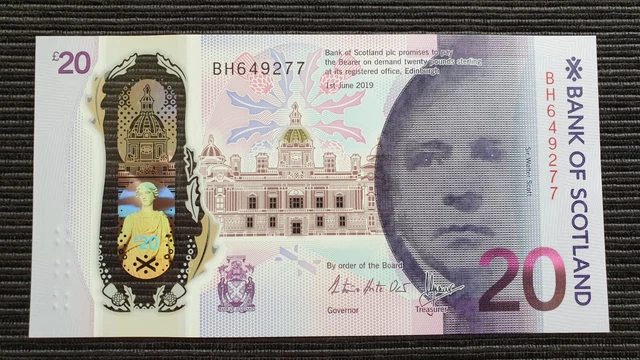 SCOTLAND £20 POUNDS 2019 Bank of Scotland UNC Polymer Banknote $74.90 ...