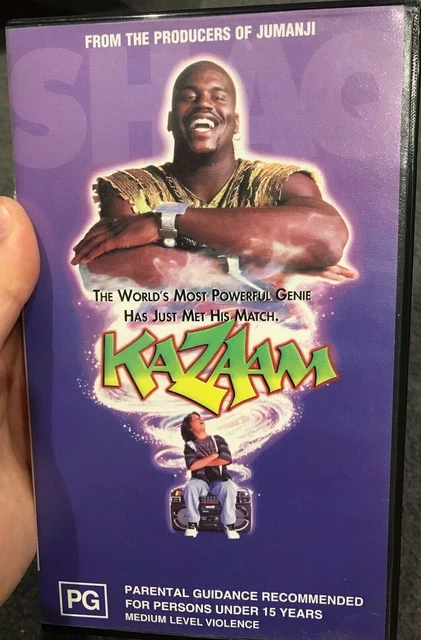 KAZAAM VHS VIDEO TAPE (1996 Shaquille O'Neal family fantasy comedy ...