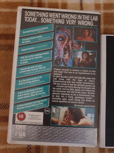 THE FLY VHS - BIG BOX Ex Rental 1986 Horror Movie £19.36 - PicClick UK