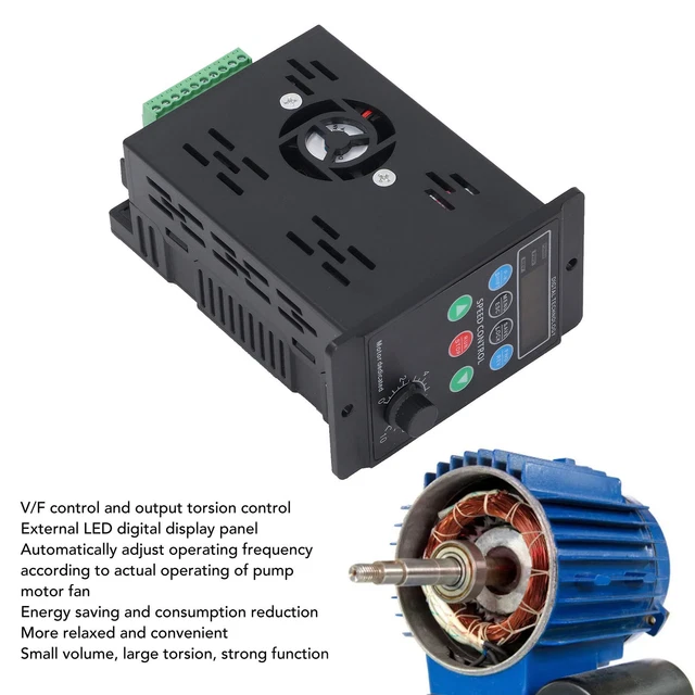 VARIABLE FREQUENCY DRIVE Large Torsion Mini 3PH Inverter 176‑264V Input 0‑220V £38.80 - PicClick UK