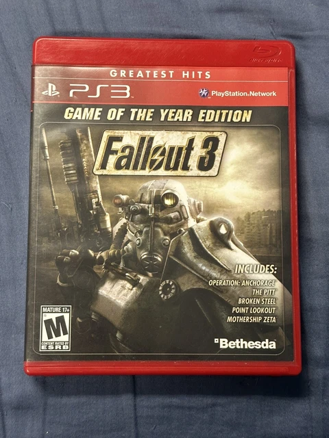 FALLOUT 3 GAME of the Year Edition Greatest Hits Sony PlayStation 3 PS3 ...