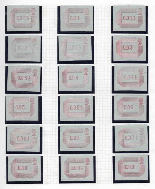 GB 1984 EXPERIMENTAL Frama Labels, Full Set of 34 Labels MNH SG Cat £19 ...