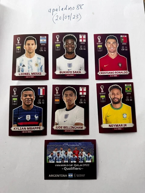 7 X SET Oryx Panini Sticker QATAR 2022 WORLD CUP Swiss Edition Messi ...