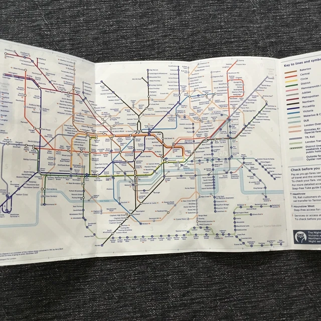 LONDON UNDERGROUND TUBE Map - Dec 2019 - TFL - Morden By Bedwyr ...