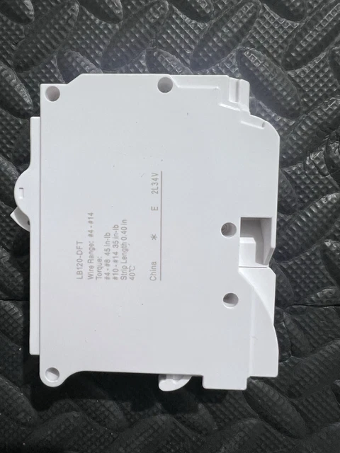 LEVITON LB120-DFT 20A 1-Pole Plug-On AFCI/GFCI Dual Function Breaker ...