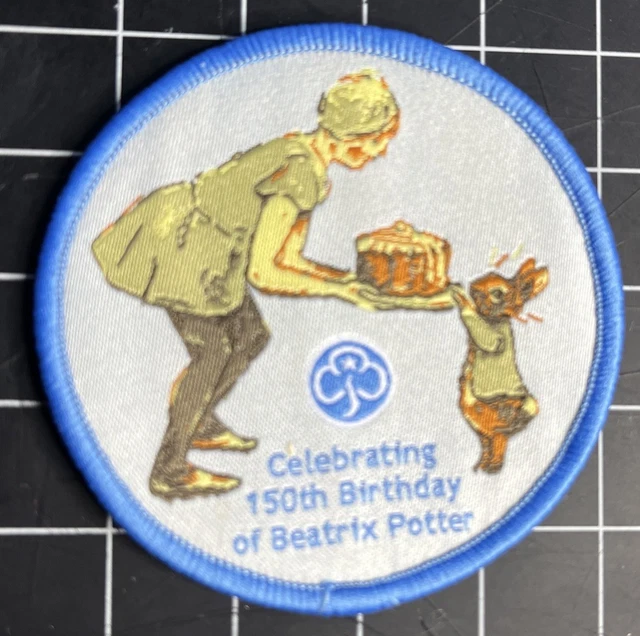 BEATRIX POTTER 150TH Badge Patch Guides Brownie Girlguiding Sew On Camp ...