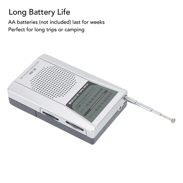 POCKET RADIO SMALL Portable AM FM Radio Battery Operated Transistor ...
