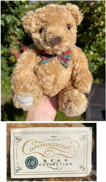 VINTAGE MARKS AND Spencer M&S Connoisseur Teddy Bear Soft Plush Toy ...