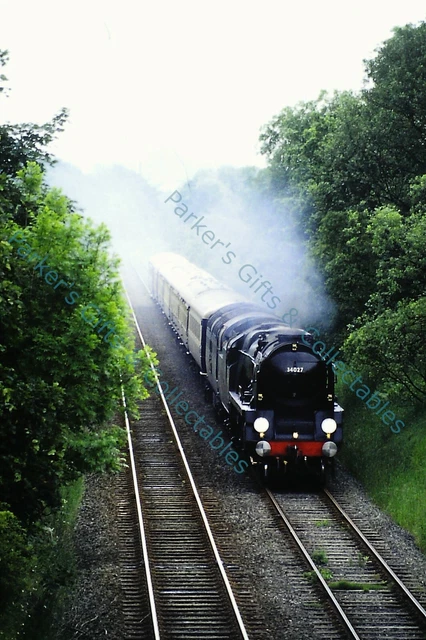 RAILWAY SLIDE TRAIN Slide 35mm Southern Railway Locomotive No 34027 ...