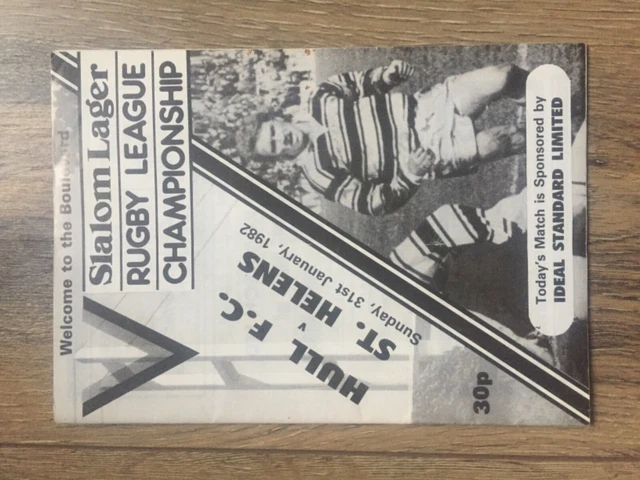 HULL FC V St. Helens rugby league Programme 1981/82 season £0.50 ...