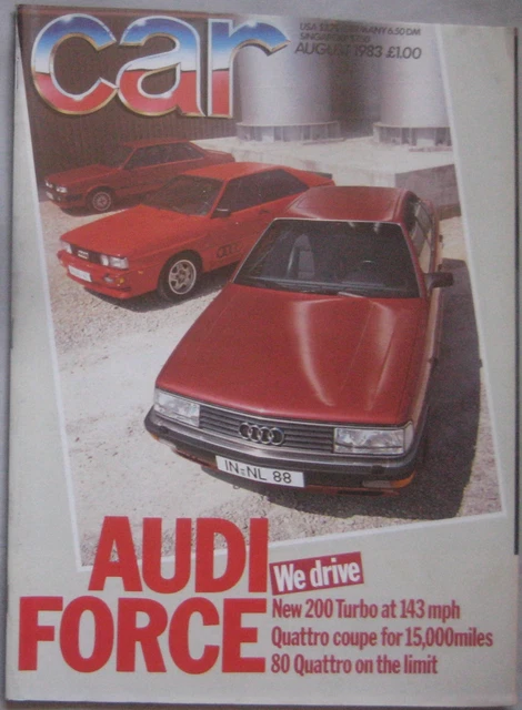 CAR MAGAZINE AUGUST 1983 featuring Audi Quattro, Midas Gold, Rover ...