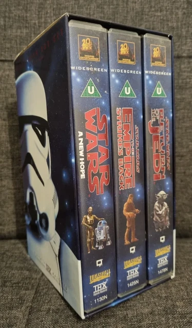 STAR WARS TRILOGY VHS Video THX 1995 Widescreen Box Set Tapes Factory ...
