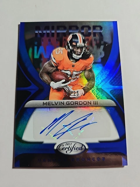 MELVIN GORDON III/25 bleu auto 2021 signatures miroir certifiées ...