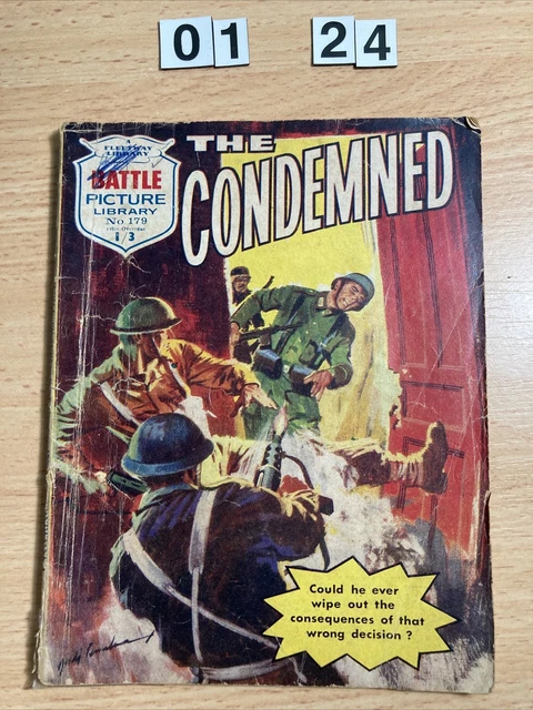 FLEETWAY BATTLE PICTURE Library Comic no 179 from 1964 "The Condemned ...